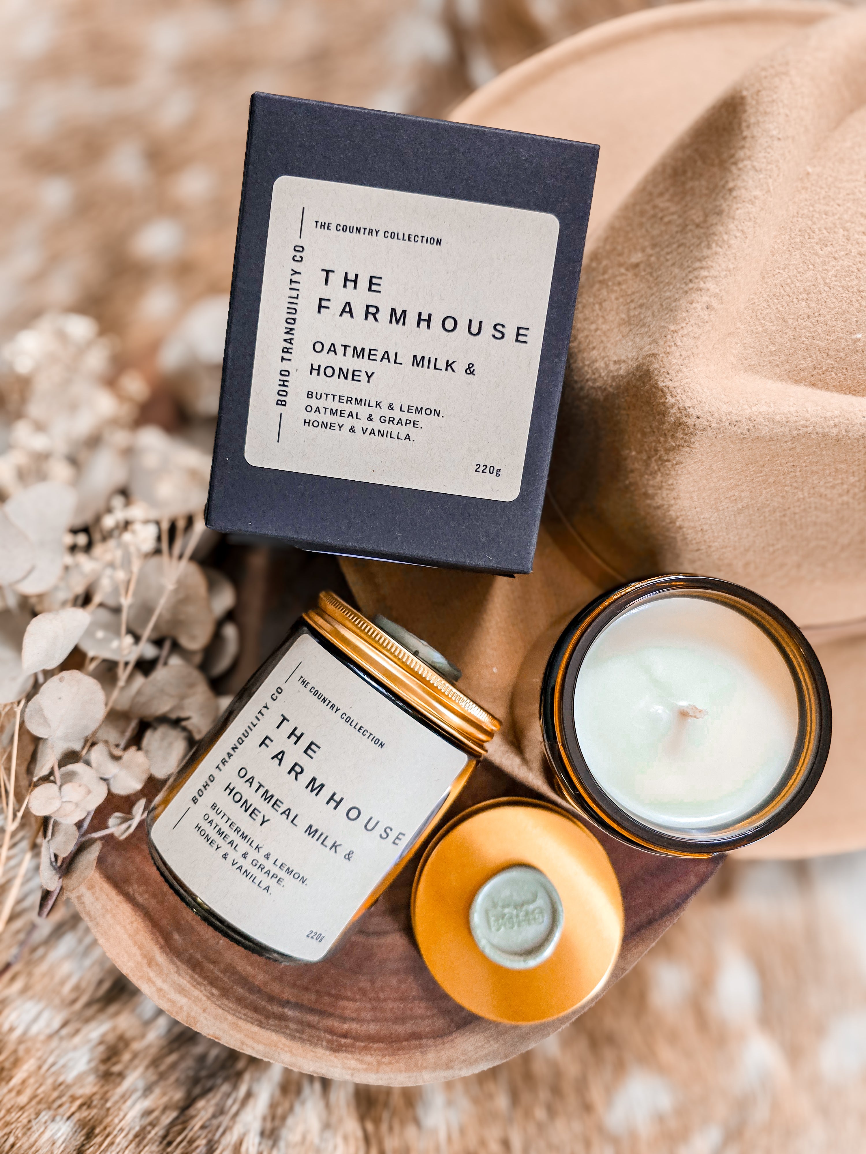 THE COUNTRY COLLECTION: THE FARMHOUSE - MEDIUM GLASS CANDLE ...